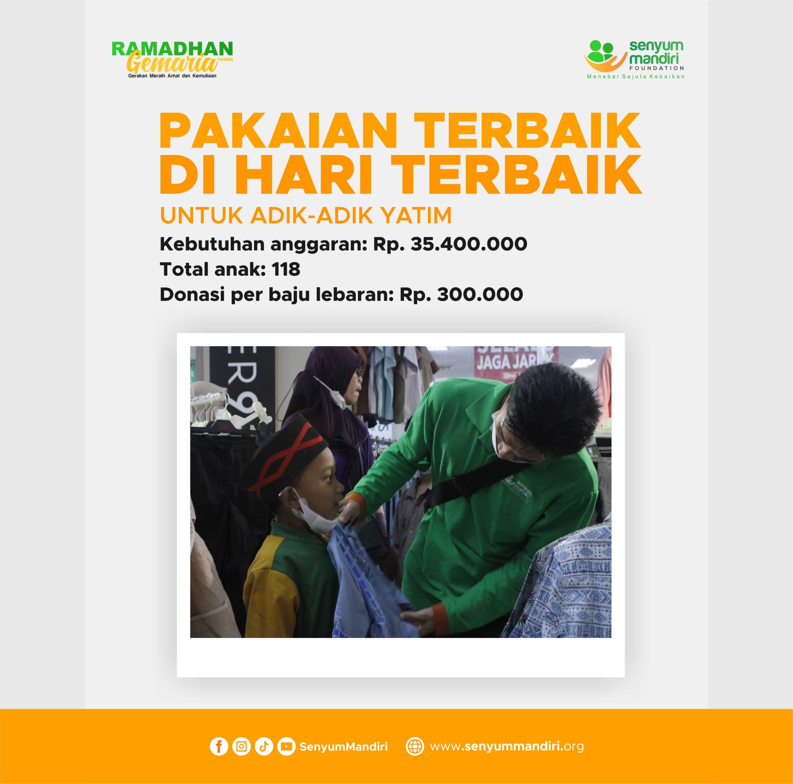 Program Baju Lebaran - Senyum Mandiri Foundation